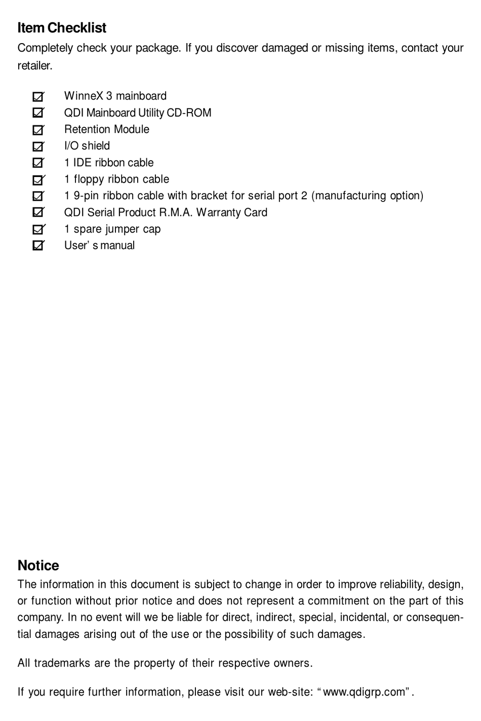 QDI WINNEX 3 MANUAL Pdf Download | ManualsLib