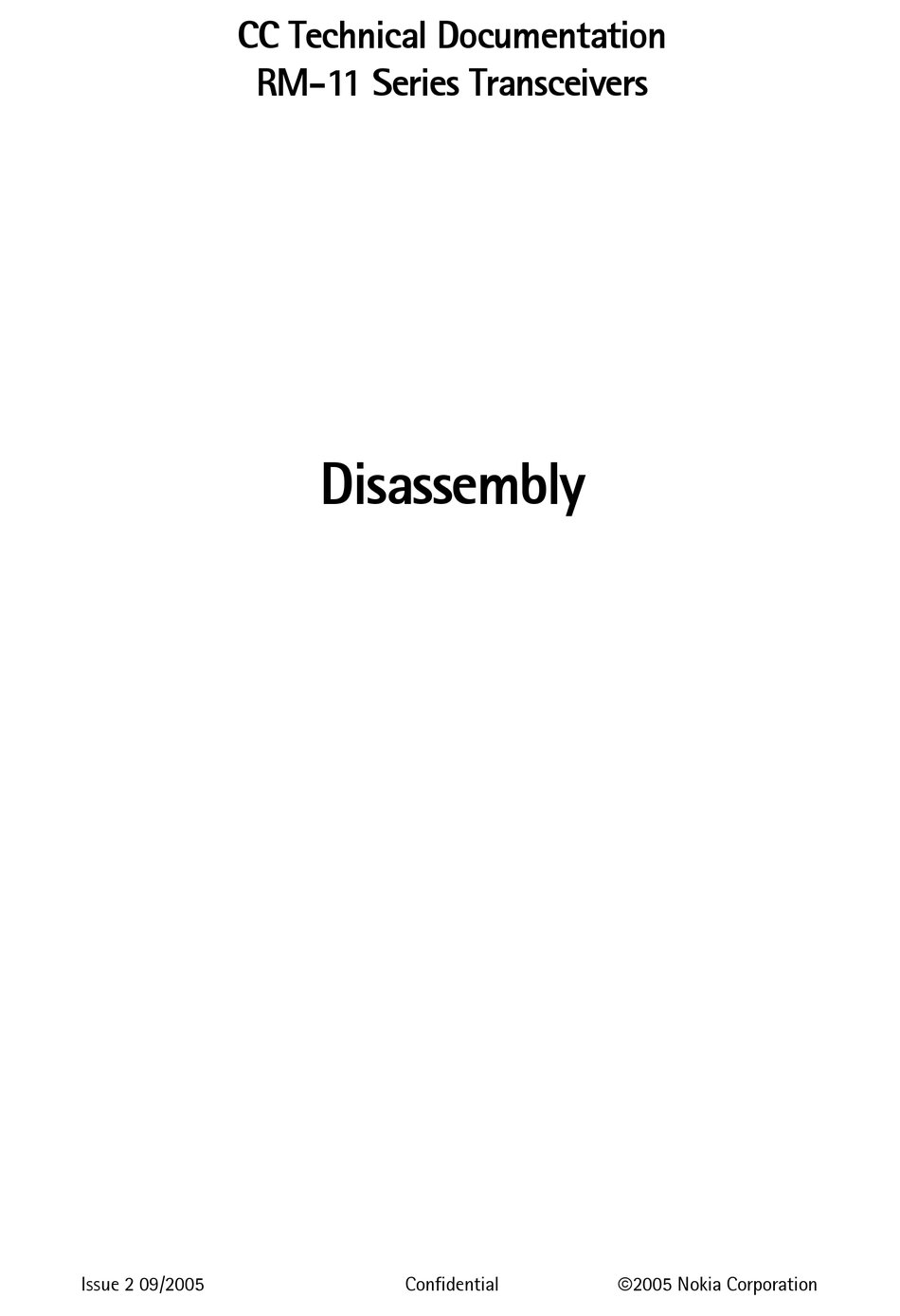 NOKIA RM-11 SERIES DISASSEMBLY Pdf Download | ManualsLib