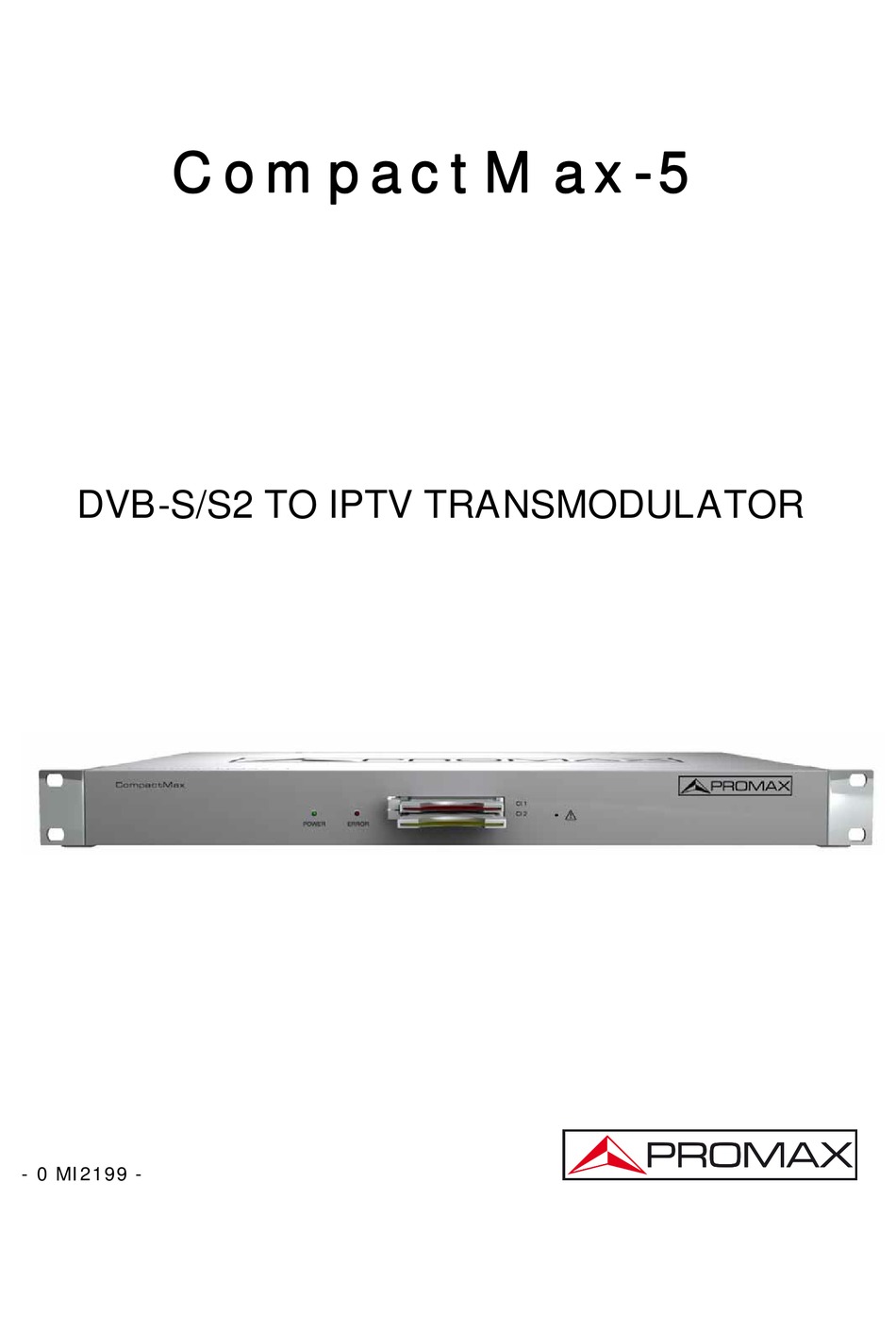 PROMAX COMPACTMAX-5 USER MANUAL Pdf Download | ManualsLib