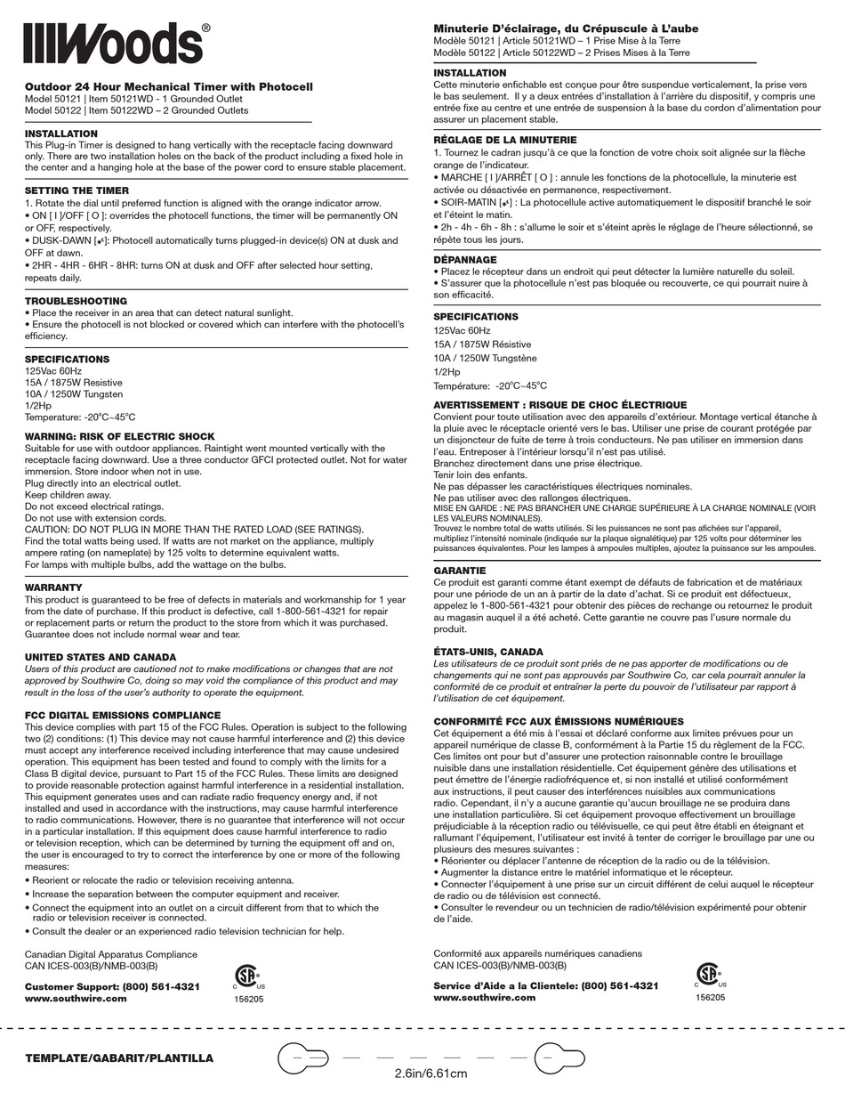 WOODS 50121 QUICK START MANUAL Pdf Download | ManualsLib