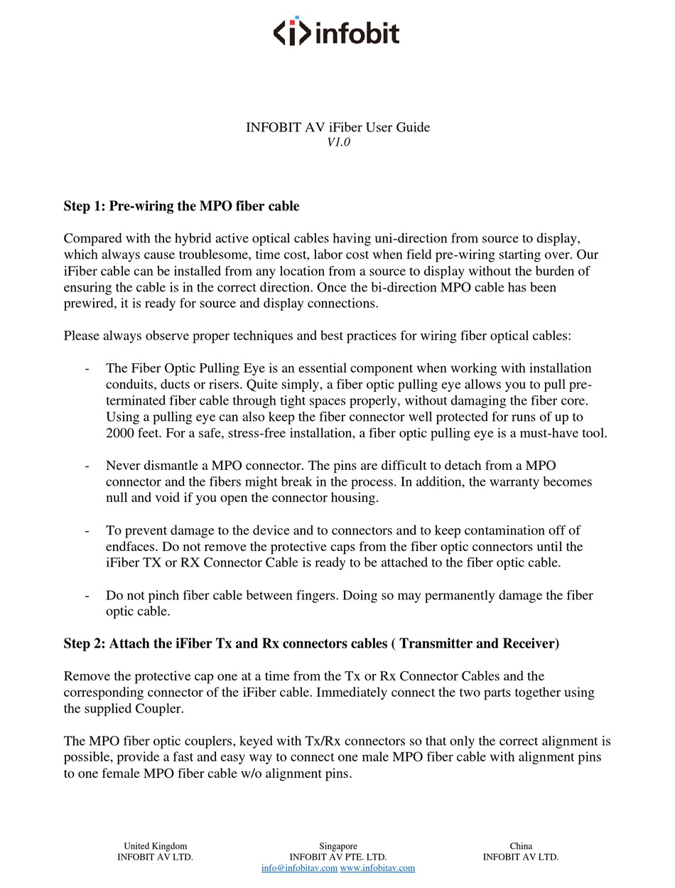INFOBIT IFIBER USER MANUAL Pdf Download | ManualsLib