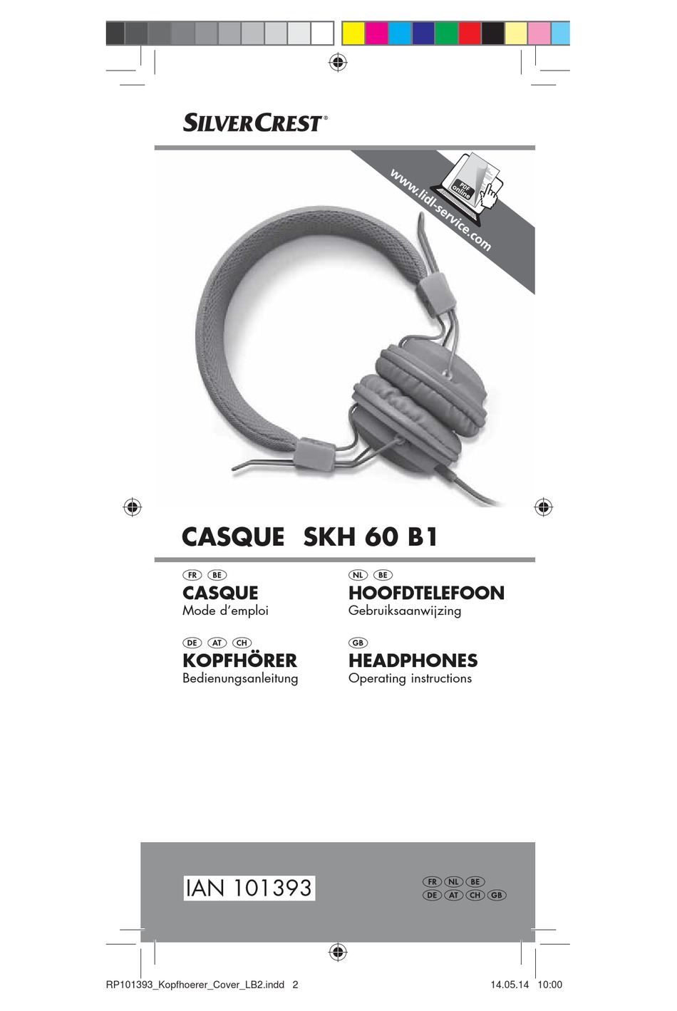 SILVERCREST CASQUE SKH 60 B1 OPERATING INSTRUCTIONS MANUAL Pdf Download ...