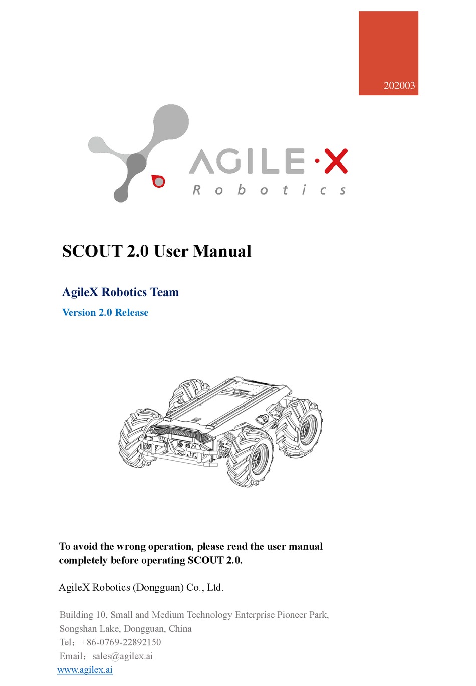 Agilex Scout 2 0 User Manual Pdf Download Manualslib