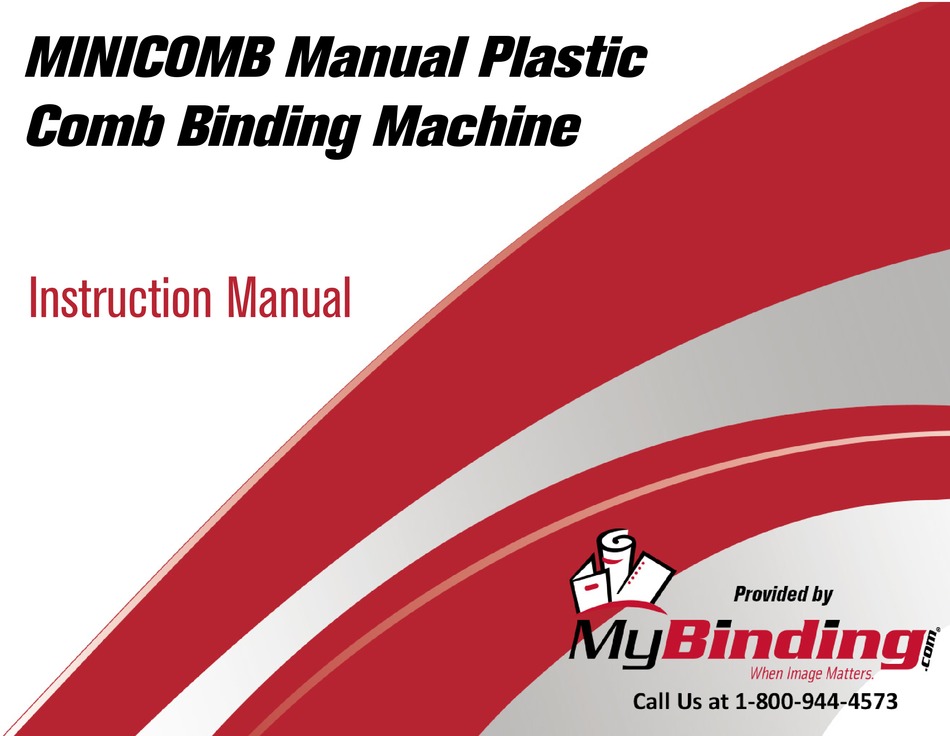 MYBINDING MINICOMB OPERATIONAL MANUAL Pdf Download | ManualsLib