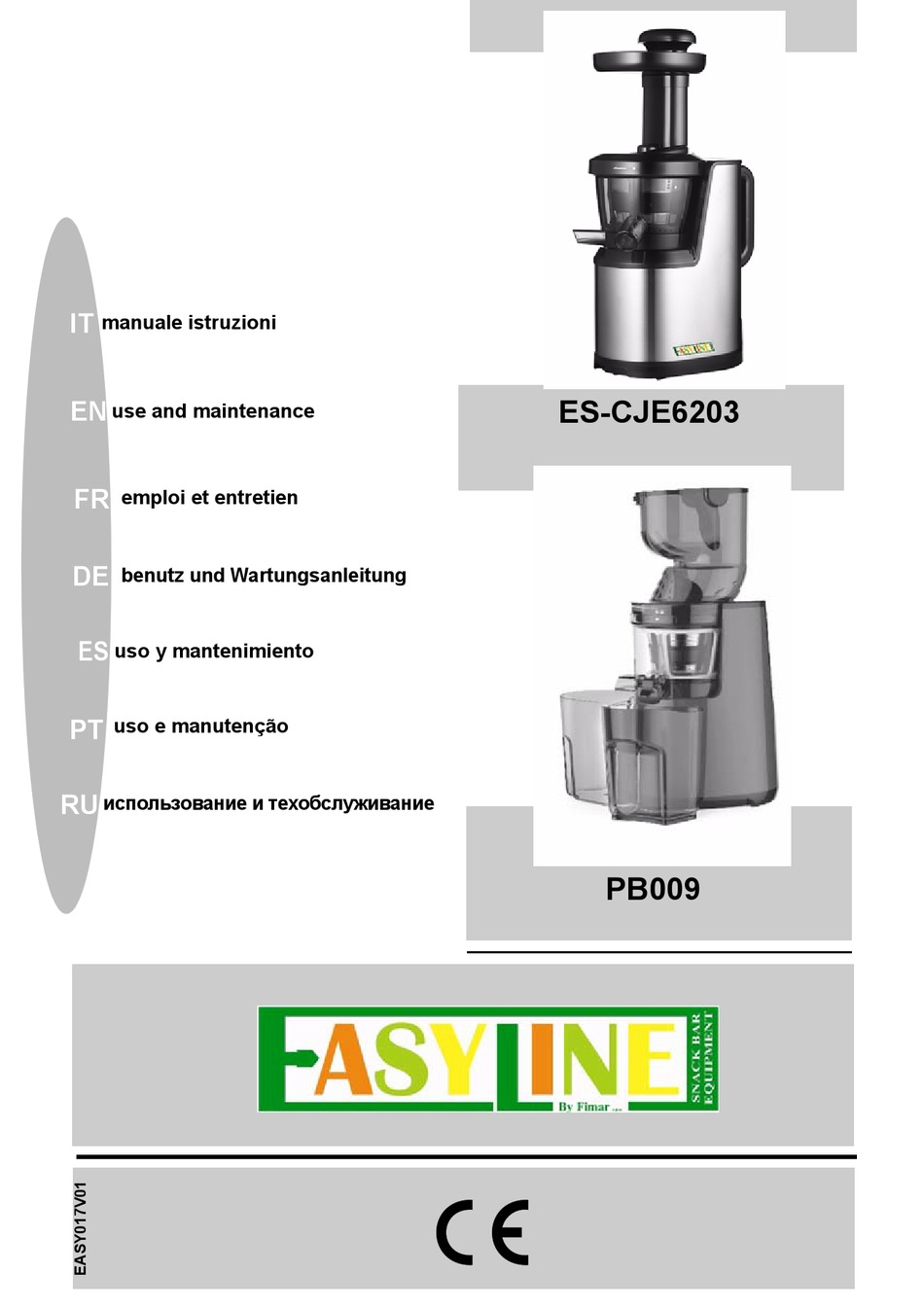 EASYLINE ES-CJE6203 USE AND MAINTENANCE Pdf Download | ManualsLib