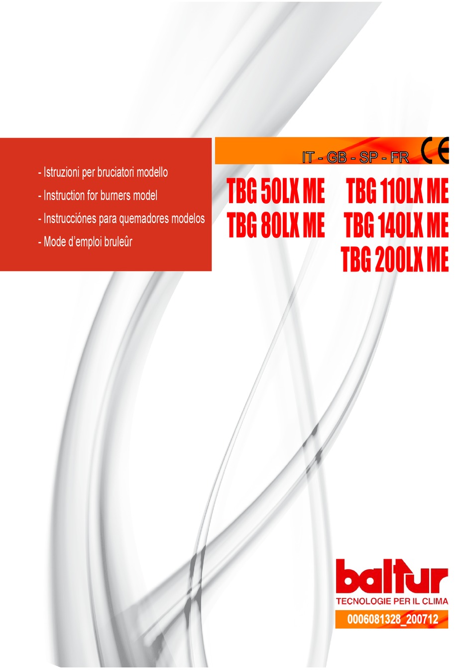 BALTUR TBG 50LX ME INSTRUCTION Pdf Download | ManualsLib