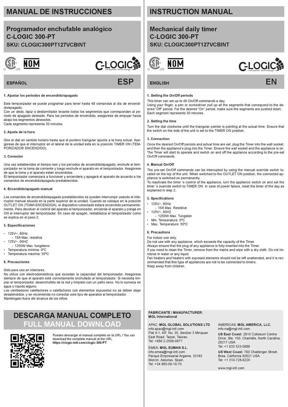 C LOGIC 300 PT INSTRUCTION MANUAL Pdf Download ManualsLib