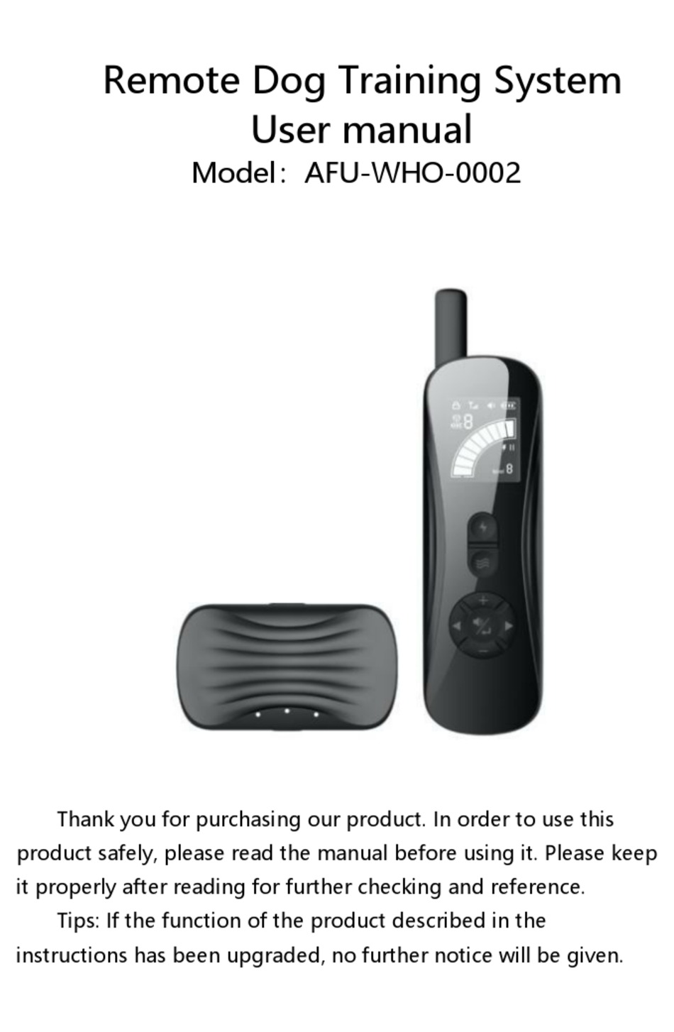 FLITON AFU-WHO-0002 USER MANUAL Pdf Download | ManualsLib