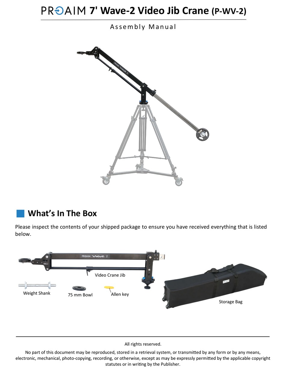 PROAIM P-WV-2 ASSEMBLY MANUAL Pdf Download | ManualsLib