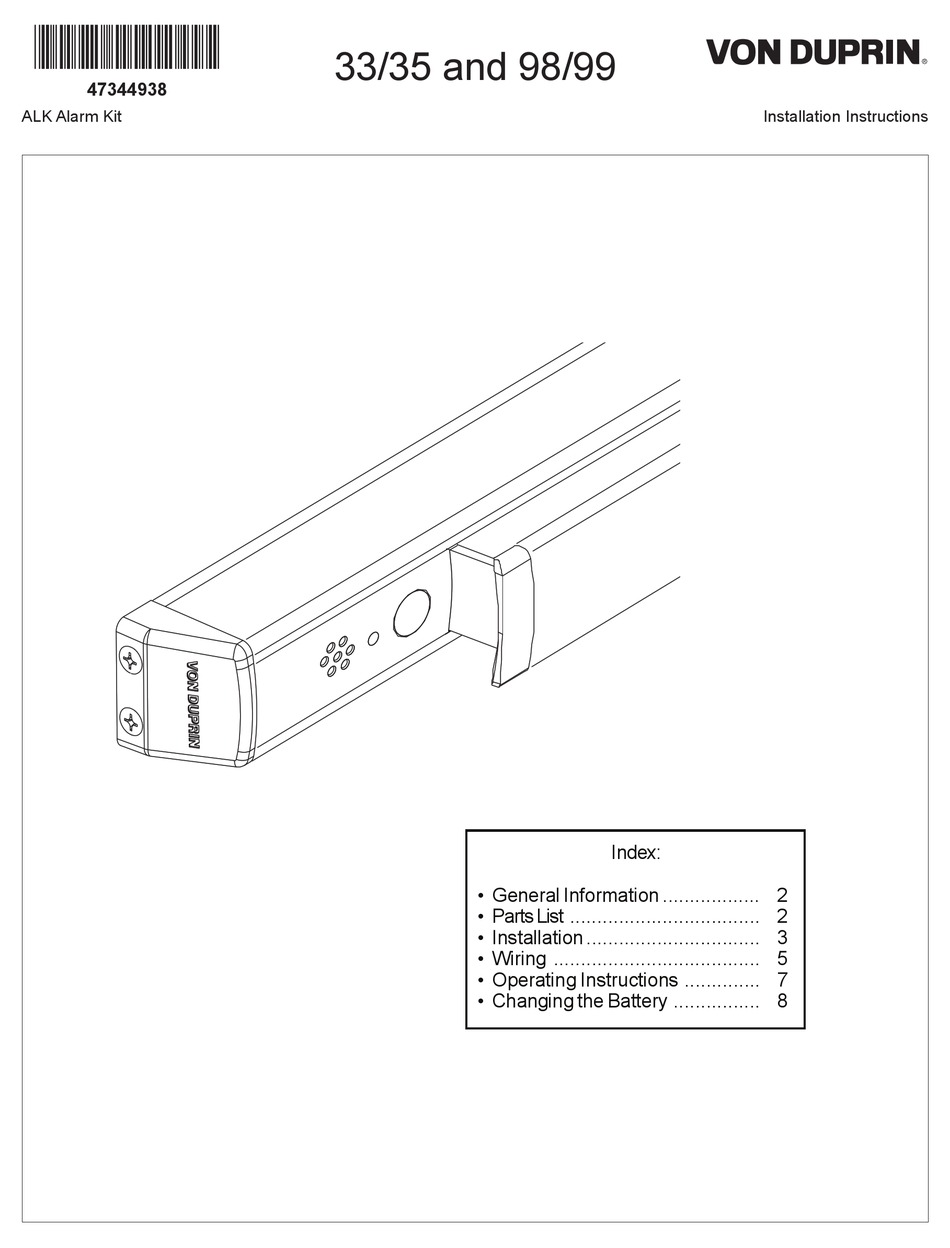 ALLEGION VON DUPRIN 33 35 SERIES INSTALLATION INSTRUCTIONS MANUAL Pdf allegion-von-duprin-33-35-series-installation-instructions-manual-pdf