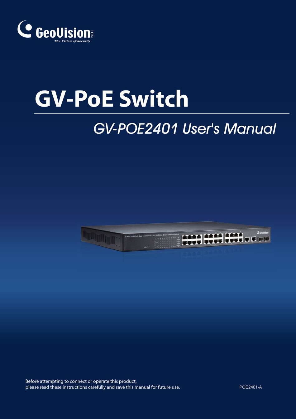 GEOVISION GV-POE2401 USER MANUAL Pdf Download | ManualsLib