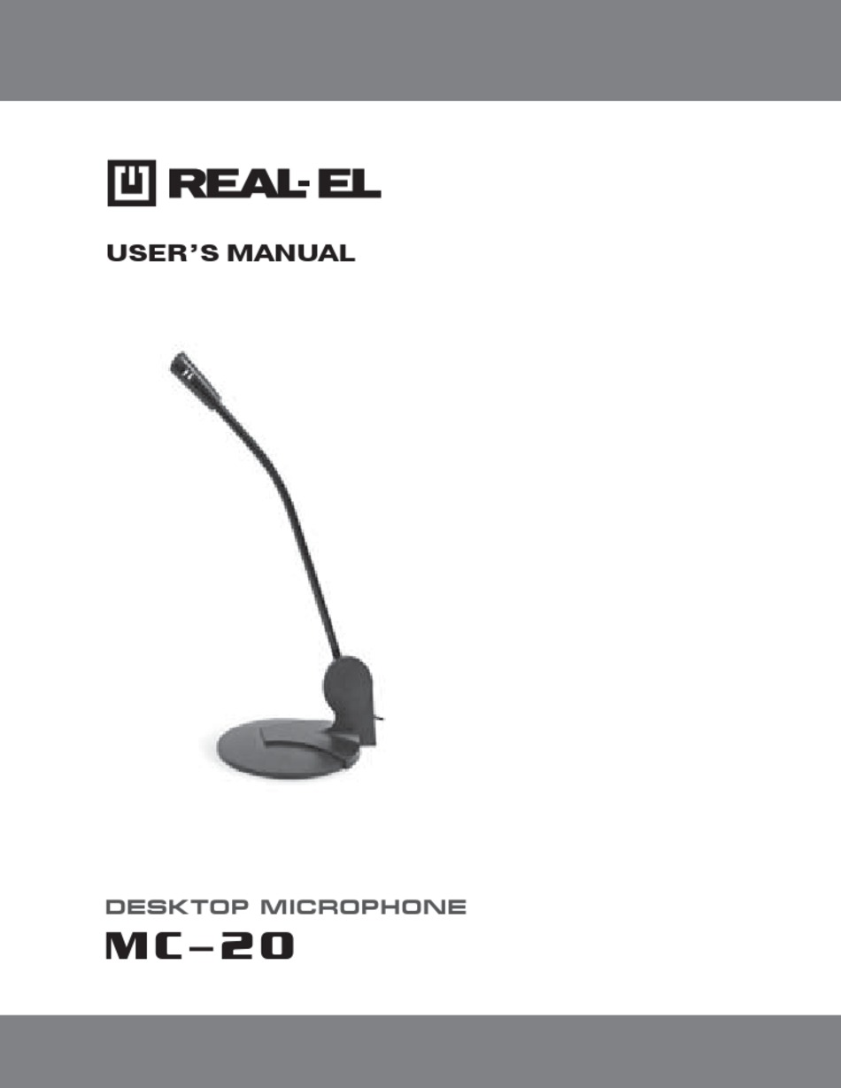 REAL-EL MC-20 USER MANUAL Pdf Download | ManualsLib