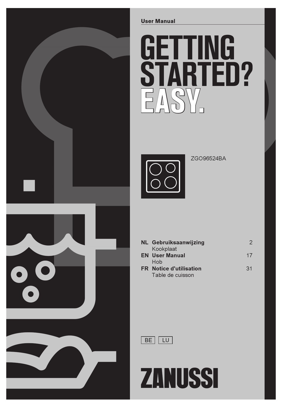 ZANUSSI ZGO96524BA USER MANUAL Pdf Download | ManualsLib