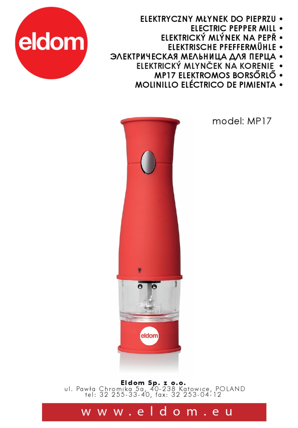 ELDOM MP17 USER MANUAL Pdf Download | ManualsLib