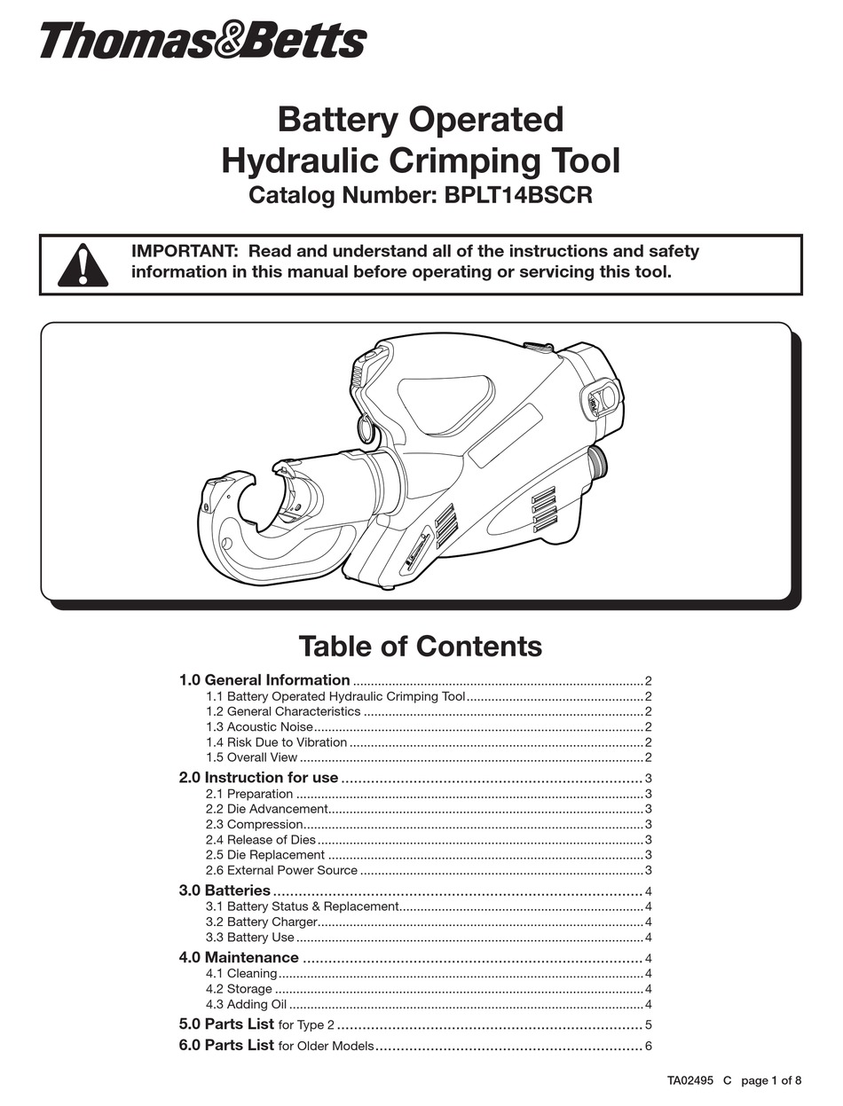 THOMAS & BETTS BPLT14BSCR QUICK START MANUAL Pdf Download | ManualsLib