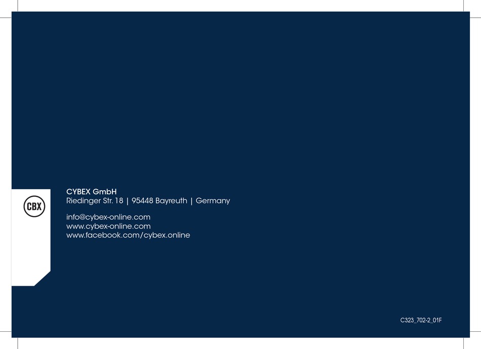 CYBEX CBX ISIS USER MANUAL Pdf Download | ManualsLib