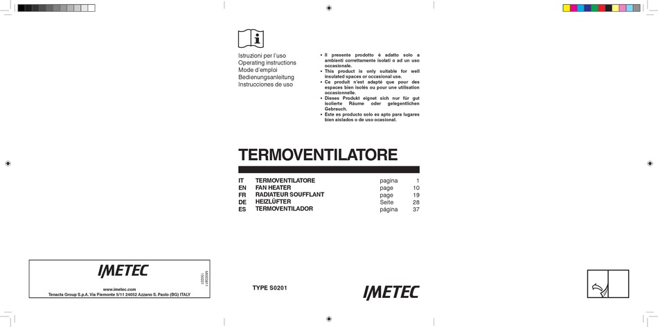 TENACTA IMETEC S0201 OPERATING INSTRUCTIONS MANUAL Pdf Download ...