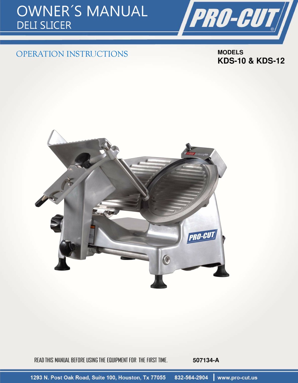 PRO-CUT KDS-10 OWNER'S MANUAL Pdf Download | ManualsLib