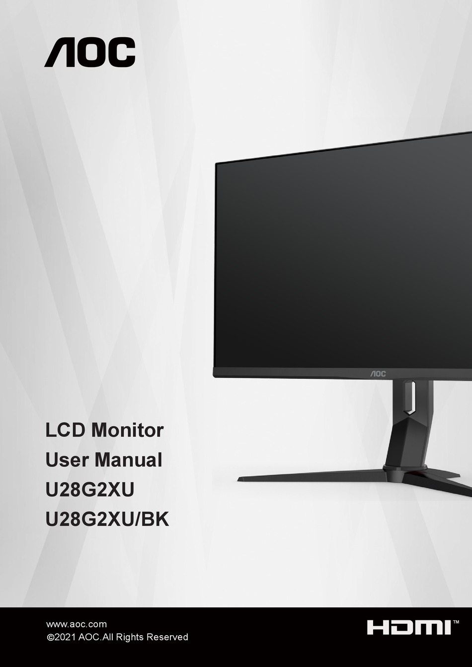 AOC U28G2XU USER MANUAL Pdf Download | ManualsLib