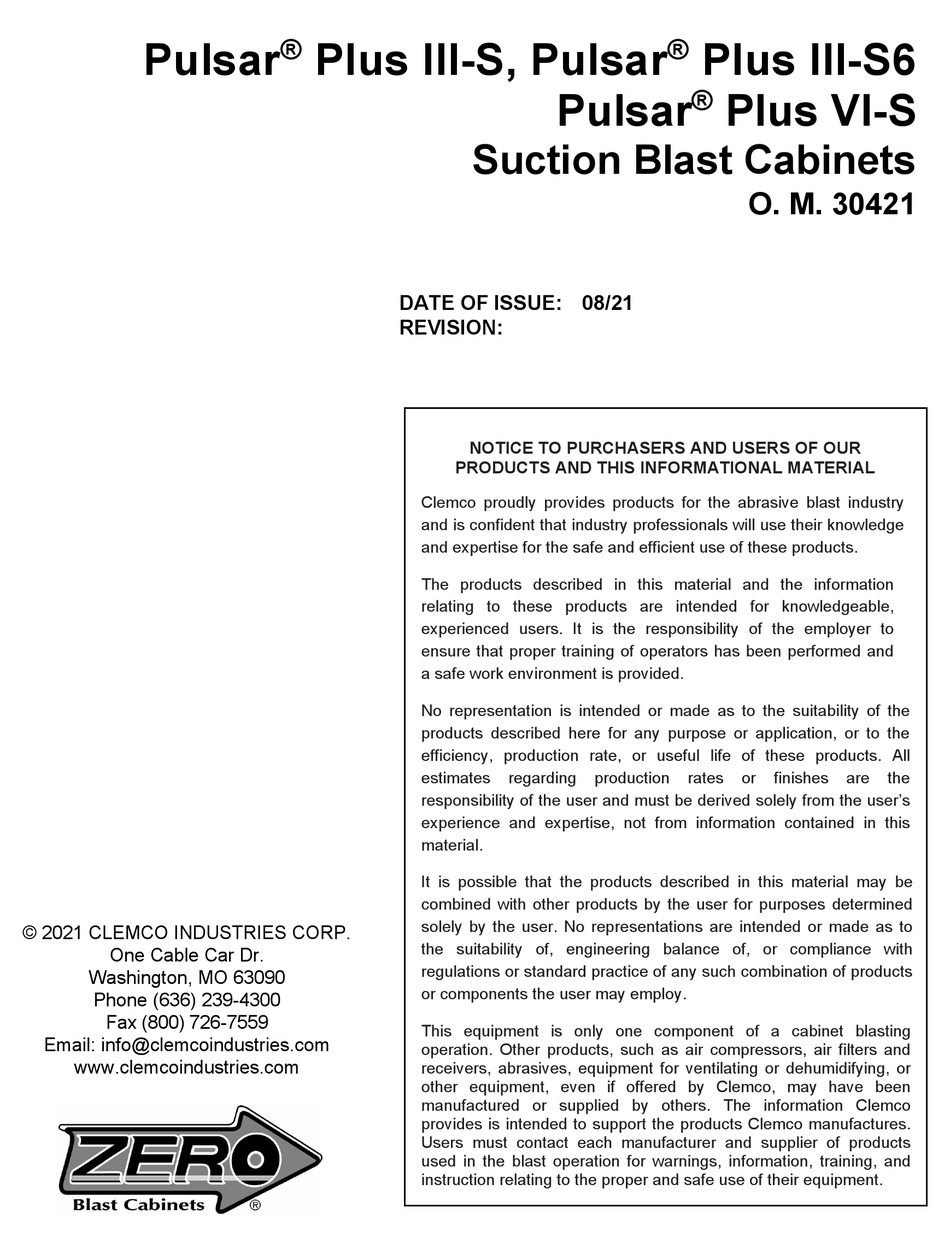 ZERO PULSAR PLUS LLL-S MANUAL Pdf Download | ManualsLib