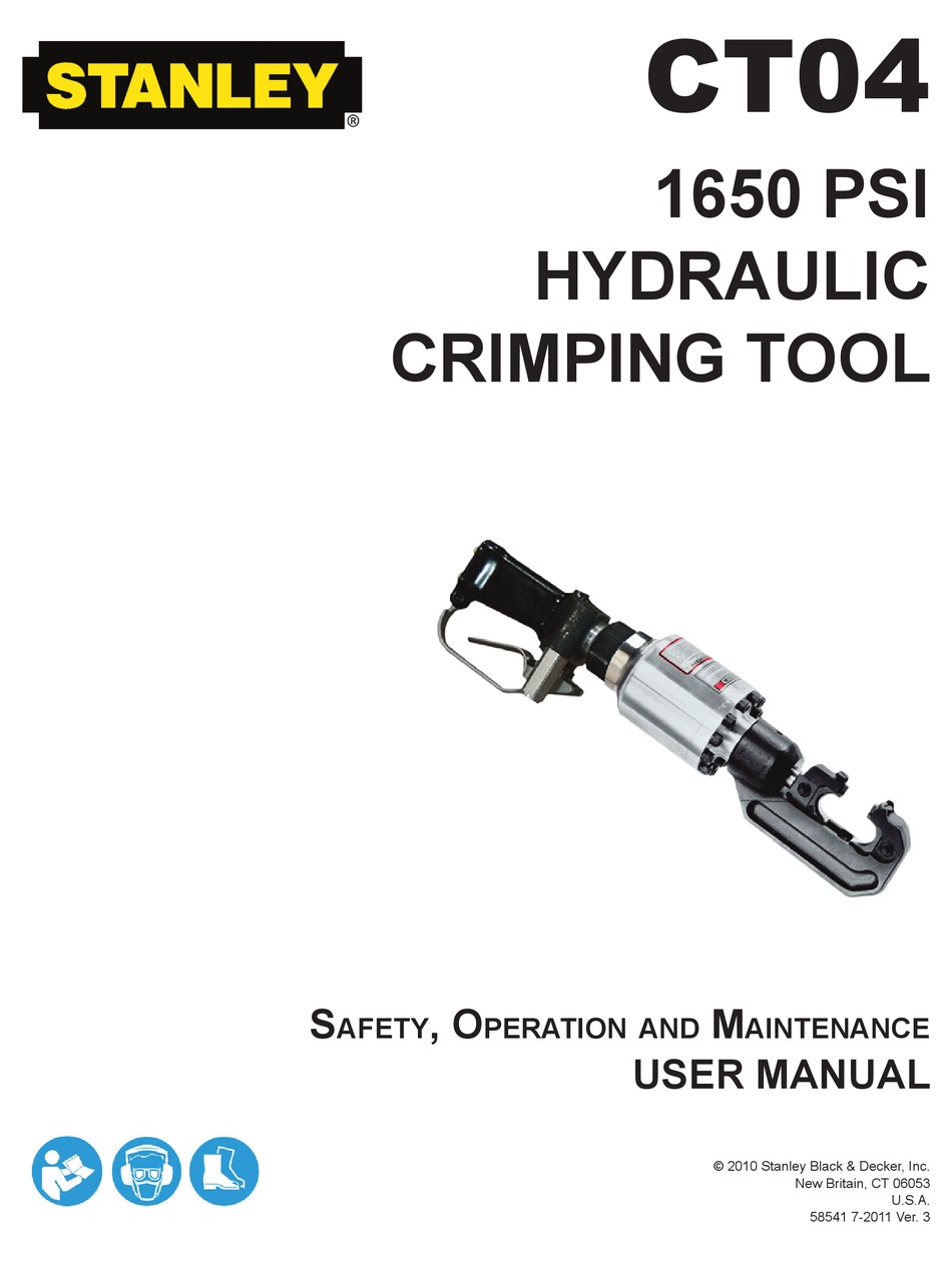 STANLEY CT04 SAFETY, OPERATION AND MAINTENANCE USER'S MANUAL Pdf ...