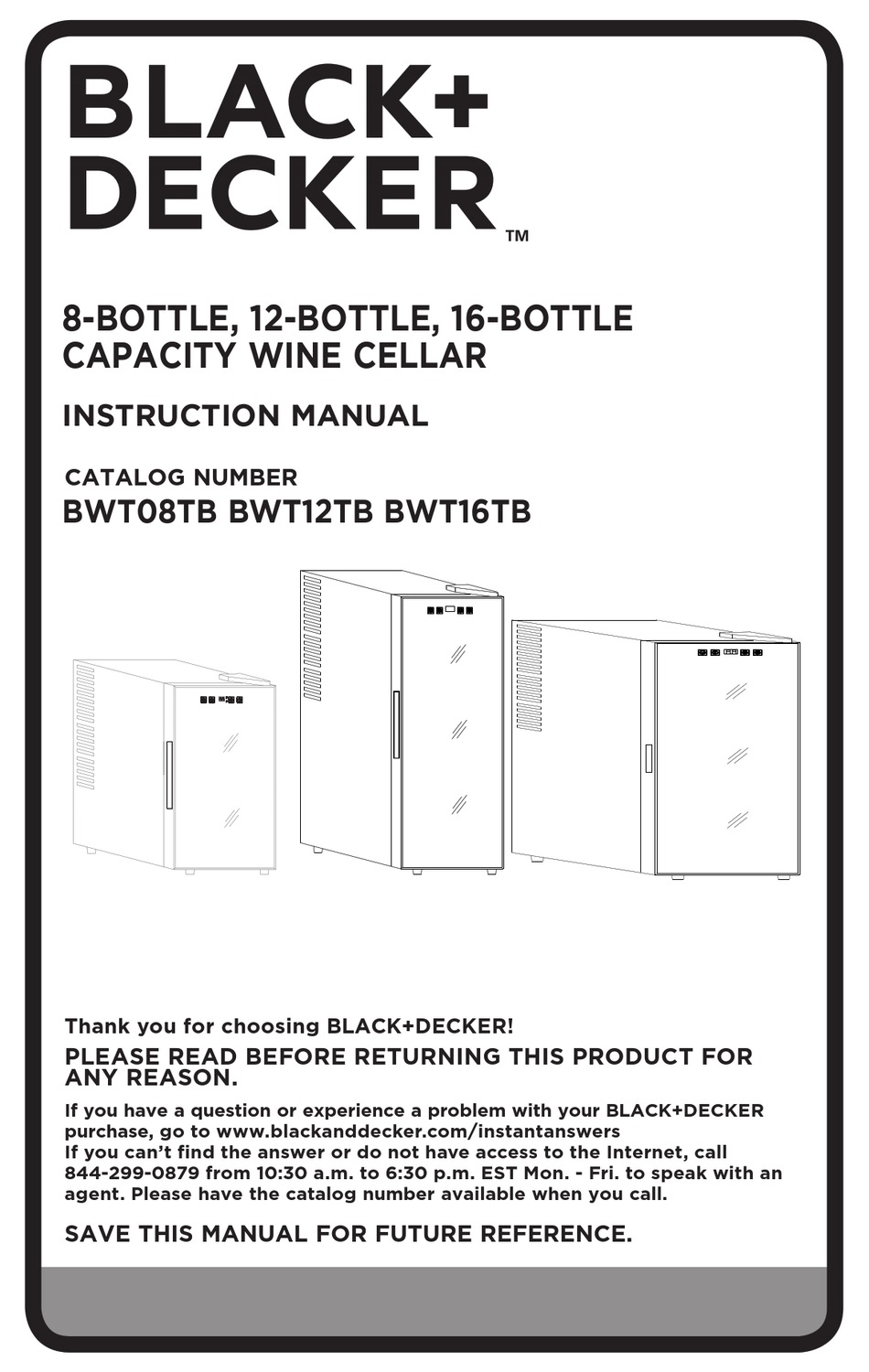 BLACK & DECKER BWT08TB INSTRUCTION MANUAL Pdf Download | ManualsLib