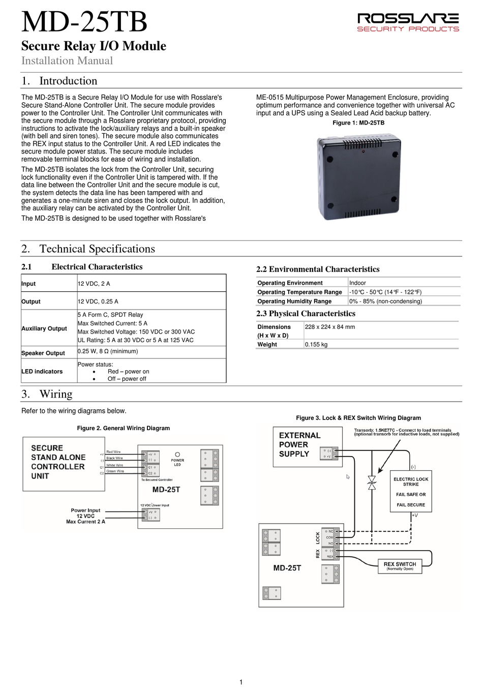 ROSSLARE MD-25TB INSTALLATION MANUAL Pdf Download | ManualsLib