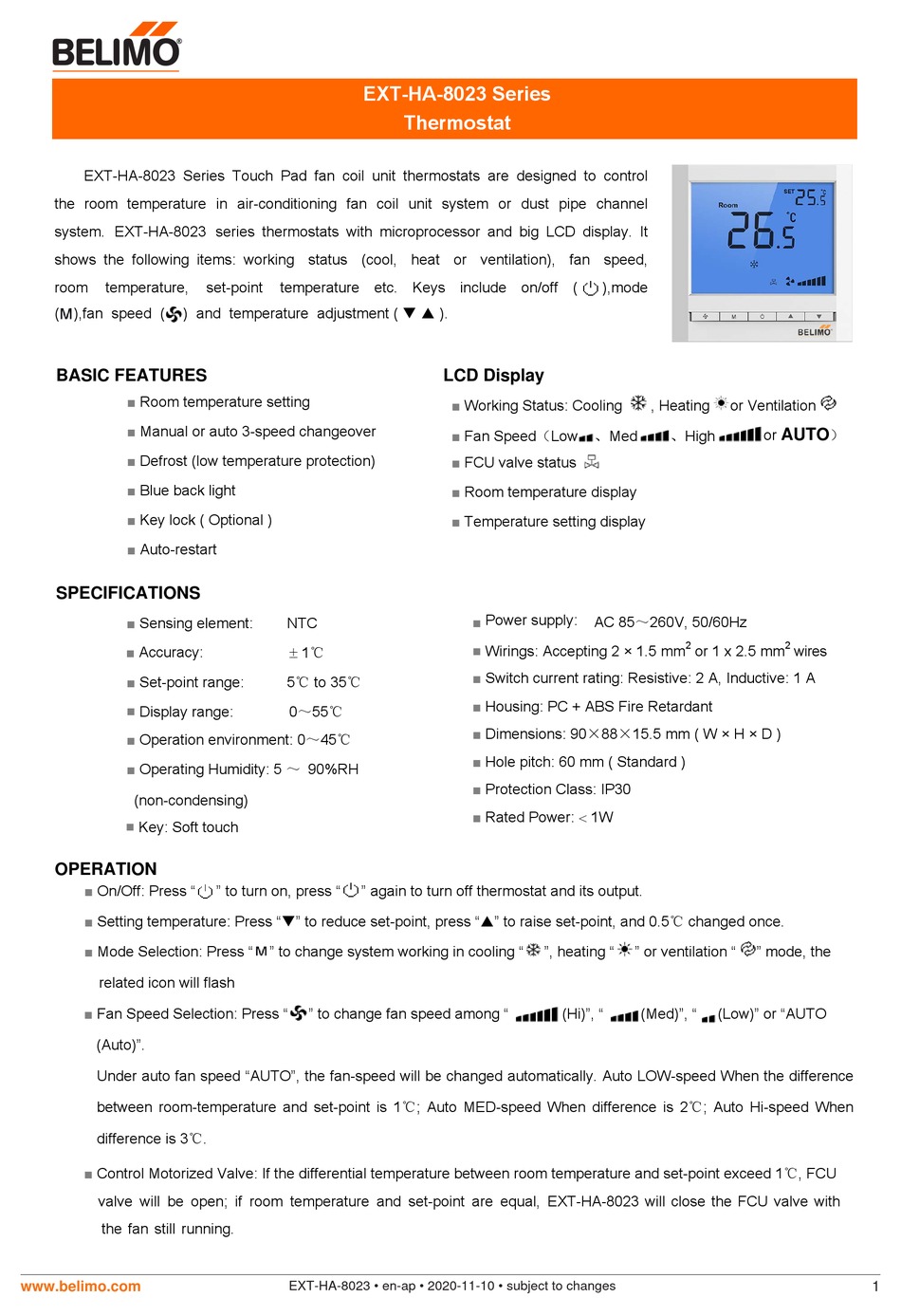 BELIMO EXT-HA-8023 SERIES QUICK START MANUAL Pdf Download | ManualsLib