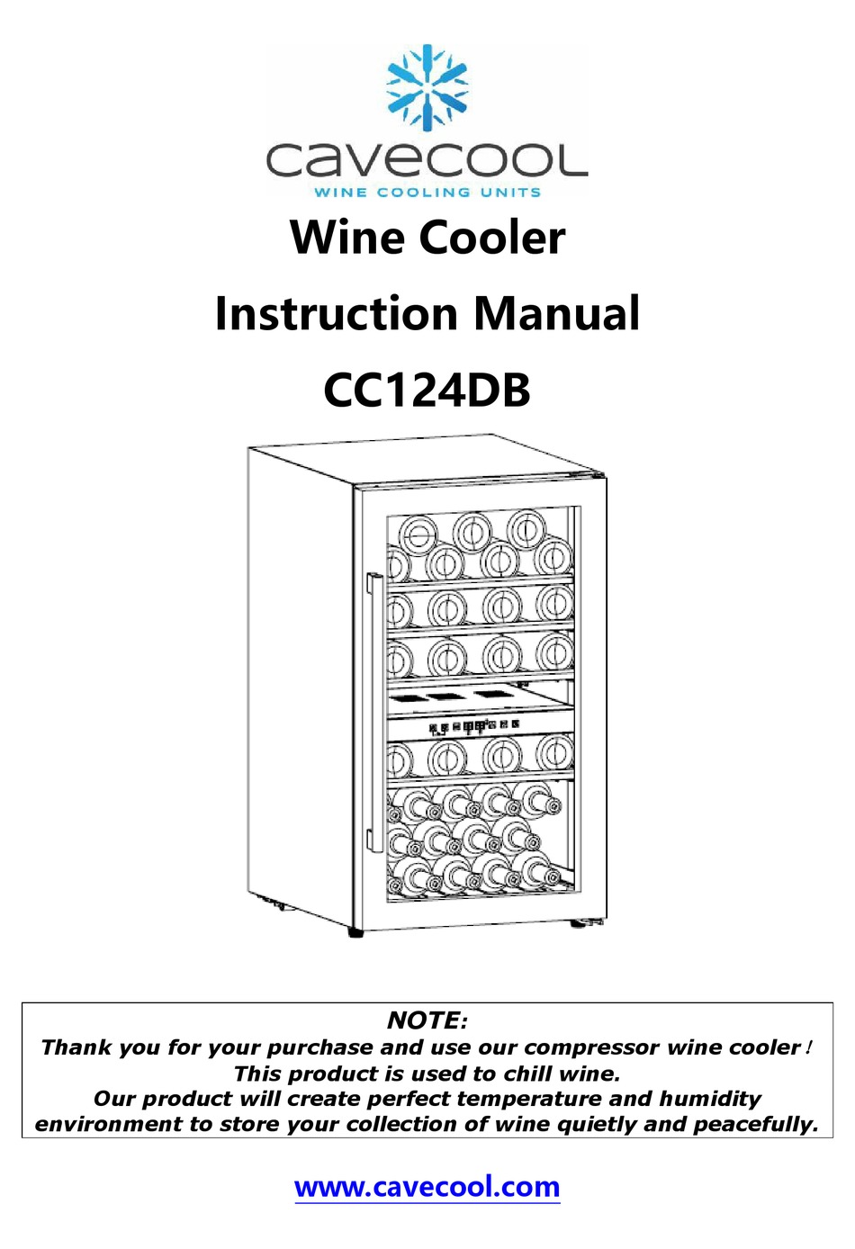 CAVECOOL CC124DB INSTRUCTION MANUAL Pdf Download | ManualsLib