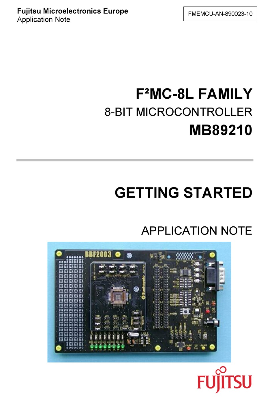 FUJITSU F2MC-8L MB89210 SERIES GETTING STARTED Pdf Download | ManualsLib