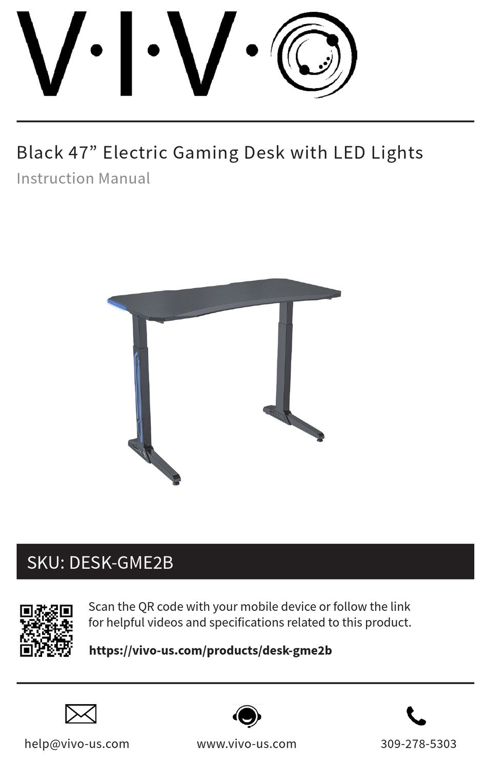 VIVO DESK-GME2B INSTRUCTION MANUAL Pdf Download | ManualsLib