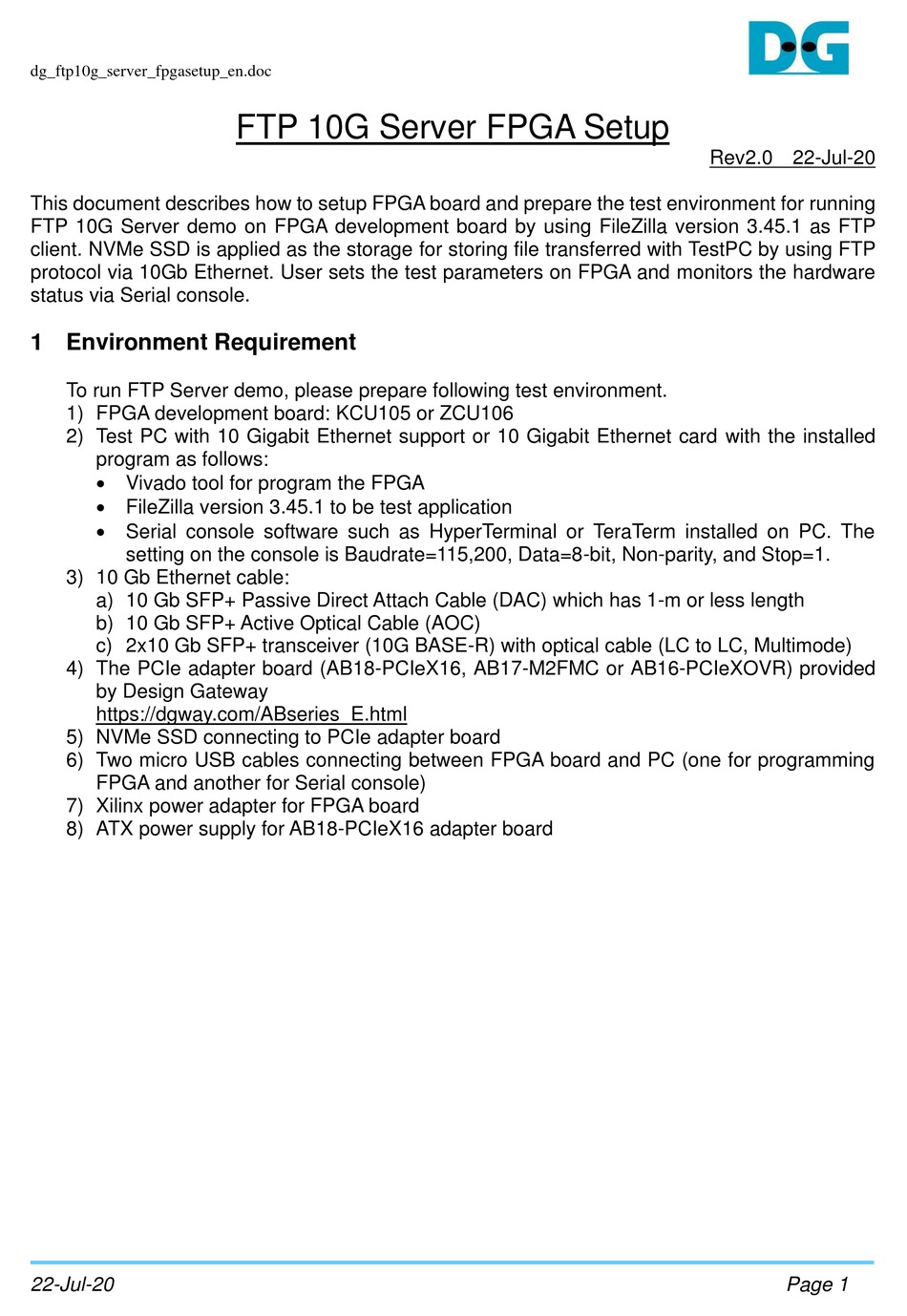 DG FPGA SETUP Pdf Download | ManualsLib