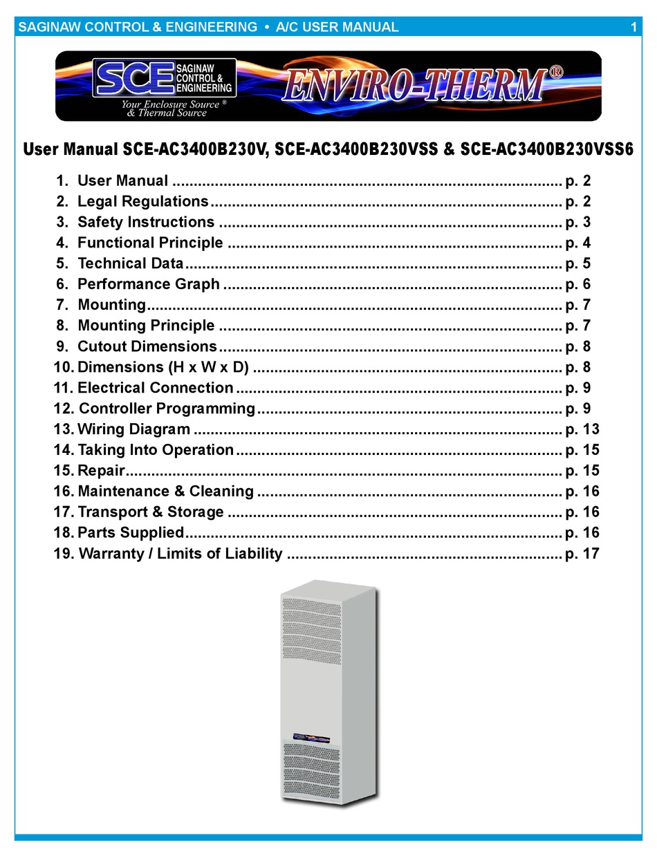 SCE ENVIRO-THERM -AC3400B230V USER MANUAL Pdf Download | ManualsLib