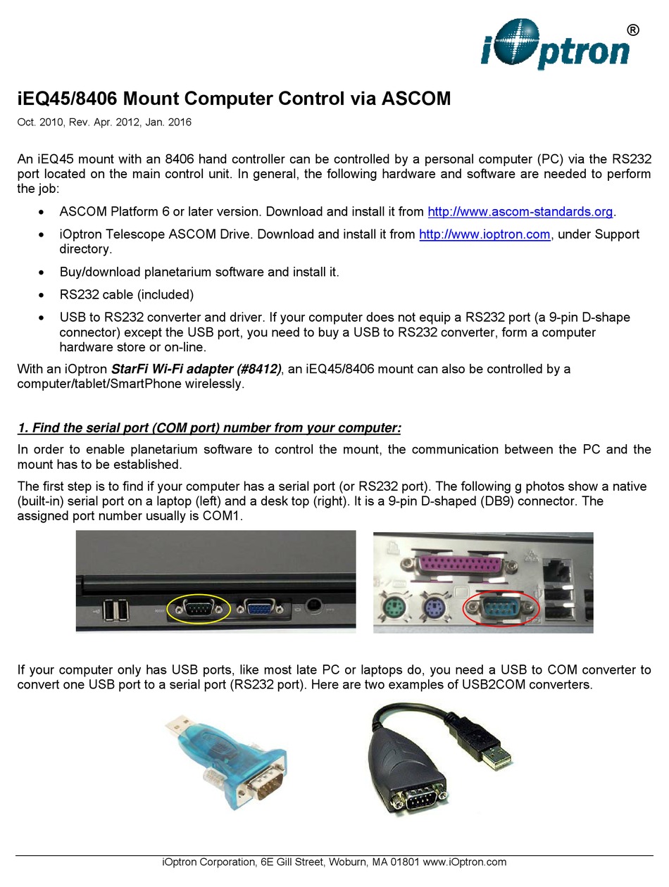 IOPTRON IEQ45/8406 MANUAL Pdf Download | ManualsLib