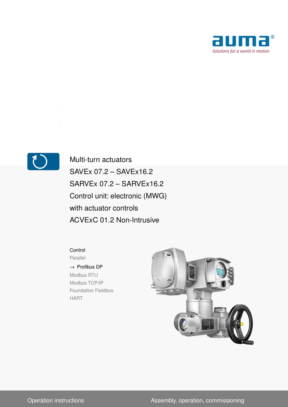 AUMA SAVEX 07.2 OPERATION INSTRUCTIONS MANUAL Pdf Download | ManualsLib