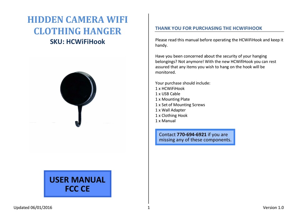 MINI GADGETS HCWIFIHOOK USER MANUAL Pdf Download | ManualsLib