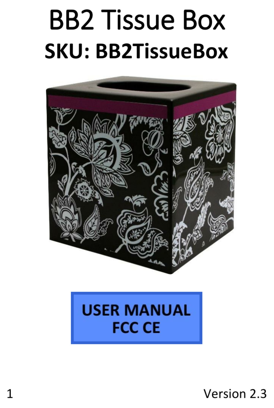 MINI GADGETS BB2TISSUEBOX USER MANUAL Pdf Download | ManualsLib