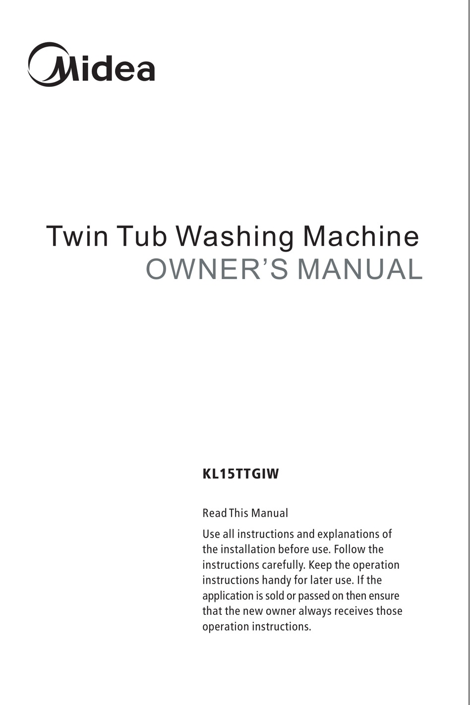 MIDEA KL15TTGIW OWNER'S MANUAL Pdf Download | ManualsLib