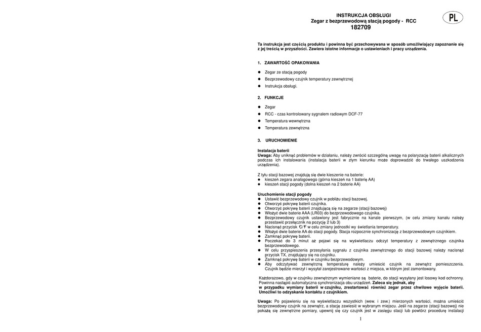 BIOWIN RCC 182709 INSTRUCTIONS FOR USE Pdf Download | ManualsLib