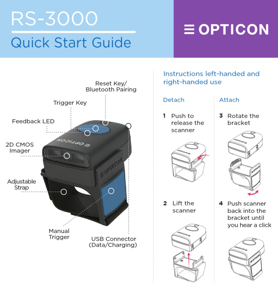 OPTICON RS-3000 QUICK START MANUAL Pdf Download | ManualsLib