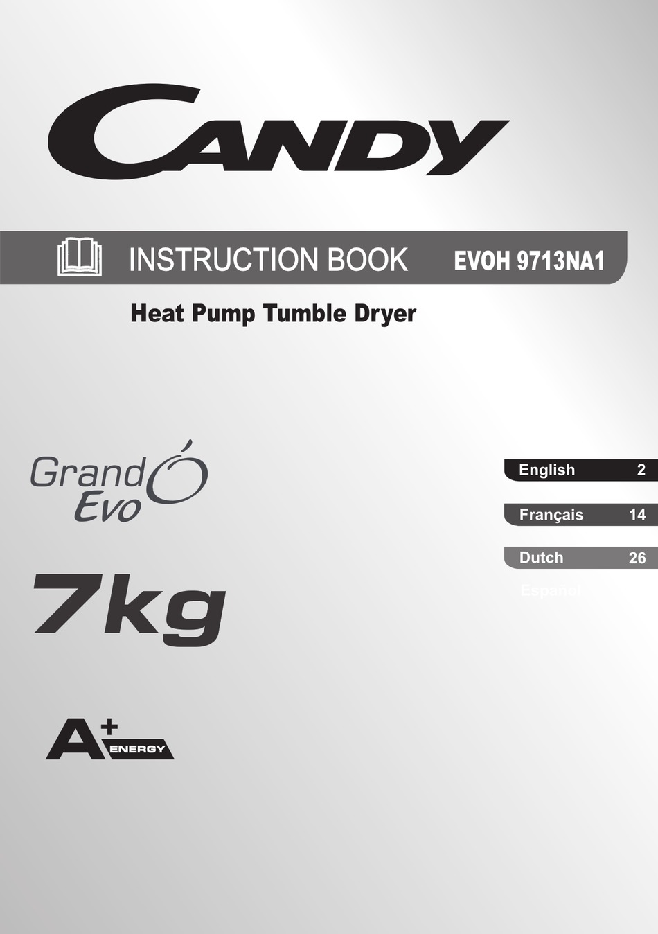 CANDY EVOH 9713NA1 INSTRUCTION BOOK Pdf Download | ManualsLib