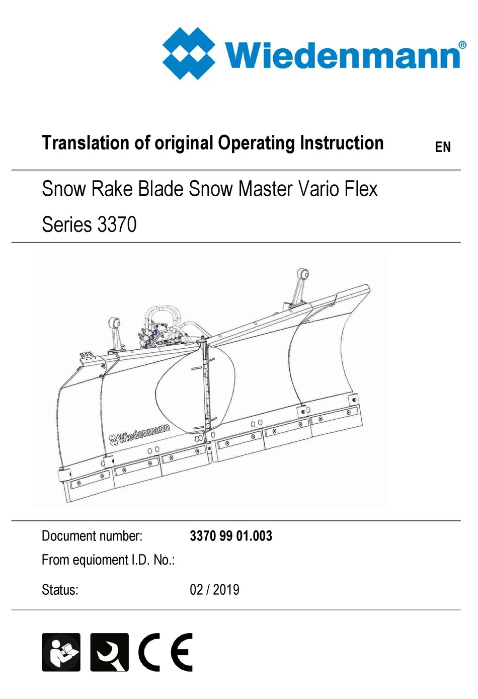 WIEDENMANN SNOW MASTER VARIO FLEX 3370 SERIES TRANSLATION OF ORIGINAL