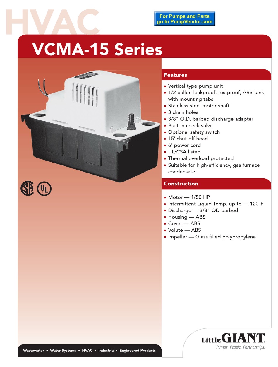 LITTLE GIANT VCMA-15 SERIES MANUAL Pdf Download | ManualsLib LITTLE GIANT VCMA-15 SERIES MANUAL Pdf Download | ManualsLib