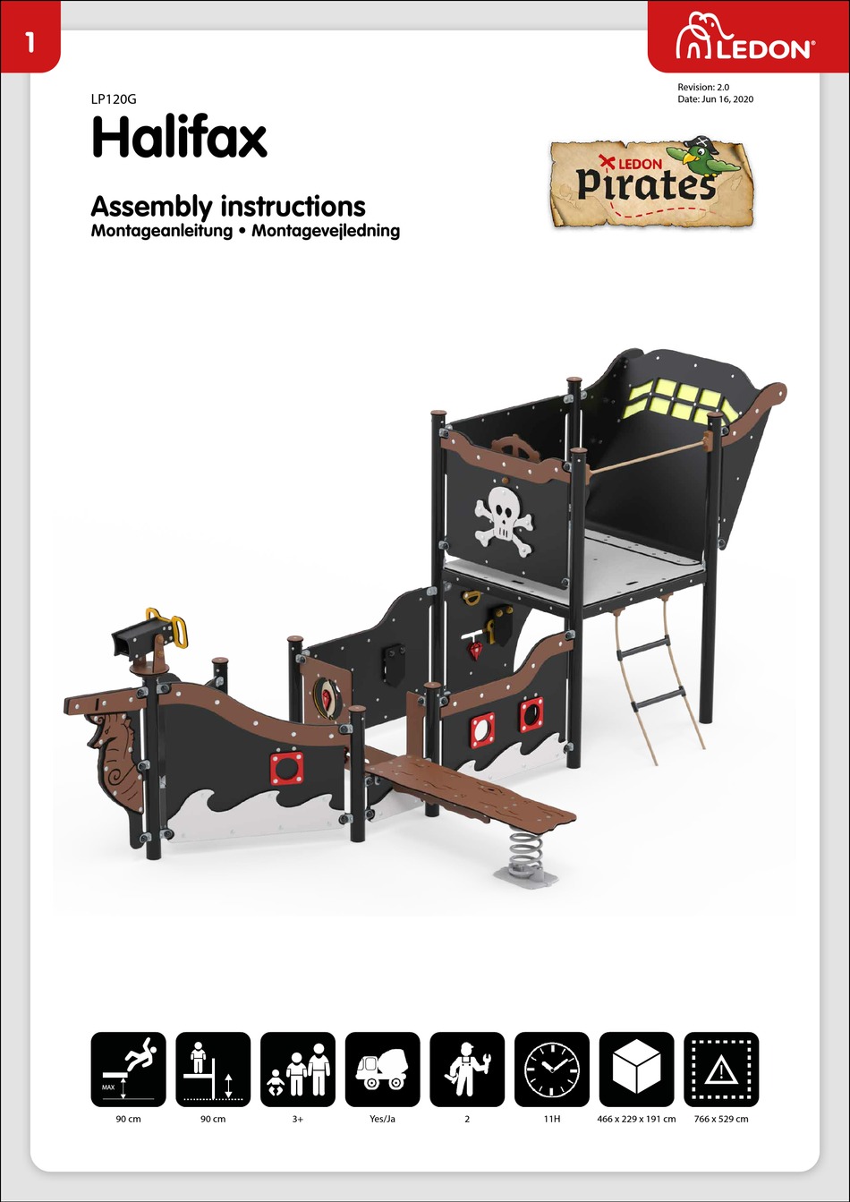 LEDON PIRATES HALIFAX ASSEMBLY INSTRUCTIONS MANUAL Pdf Download ...