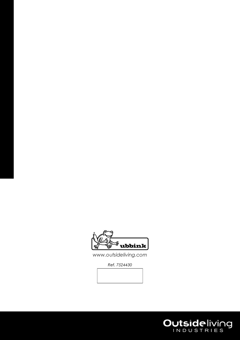 UBBINK 7524430 NOTE OF ASSEMBLY Pdf Download | ManualsLib