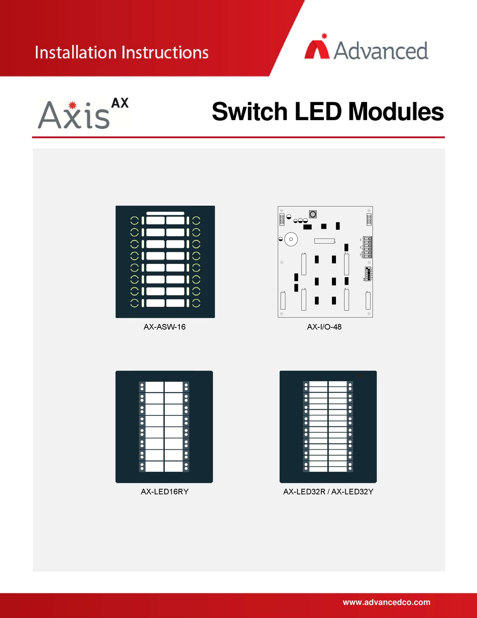 ADVANCED AXIS AX-ASW-16 INSTALLATION INSTRUCTIONS MANUAL Pdf Download ...