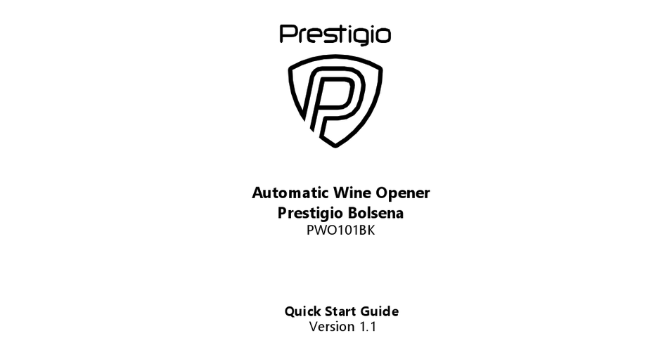 PRESTIGIO BOLSENA QUICK START MANUAL Pdf Download | ManualsLib