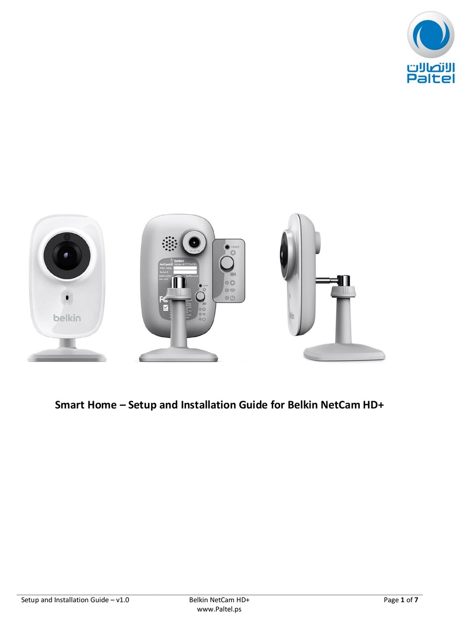 BELKIN NETCAM HD+ SETUP AND INSTALLATION MANUAL Pdf Download | ManualsLib