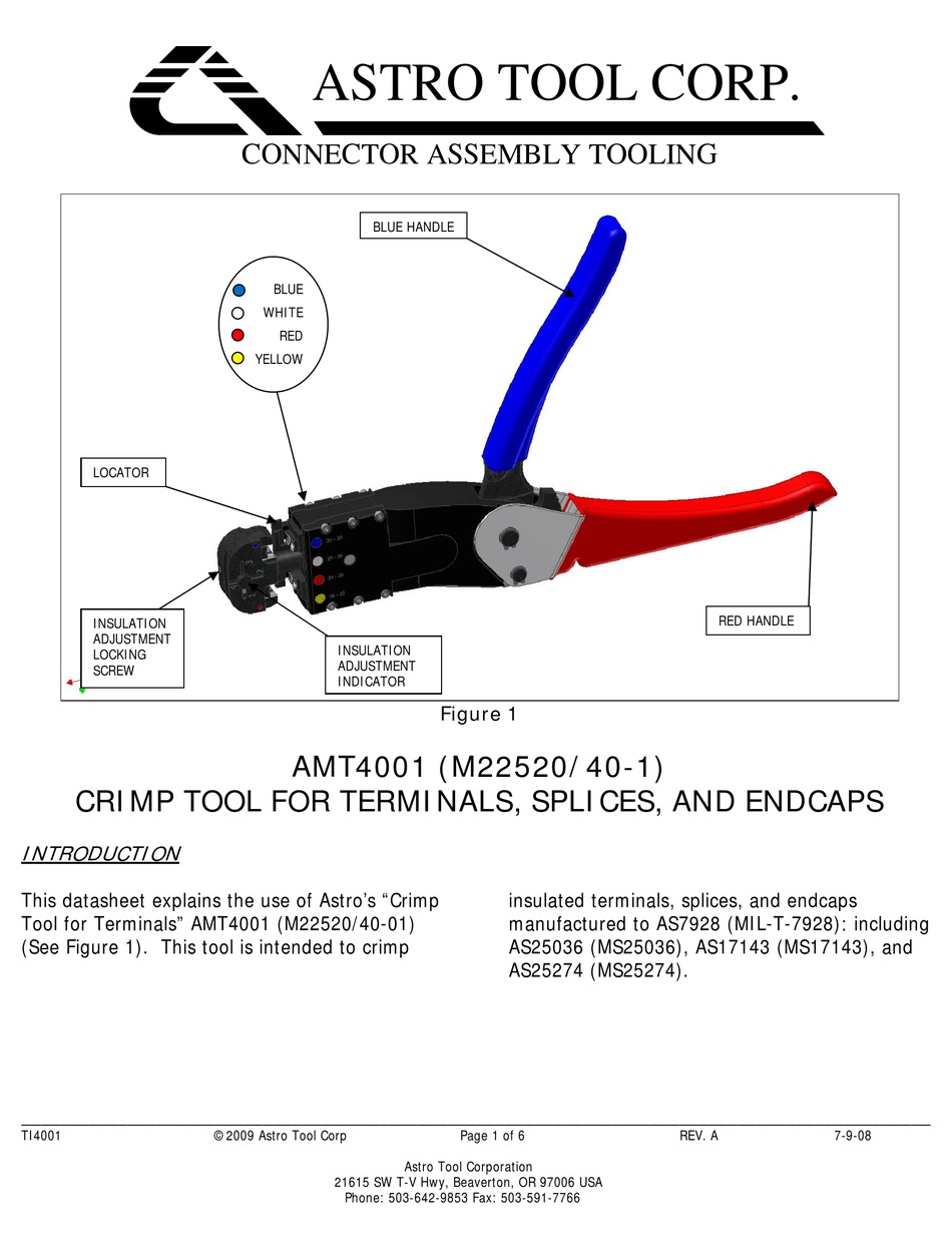 ASTRO TOOL AMT4001 ASSEMBLY Pdf Download | ManualsLib