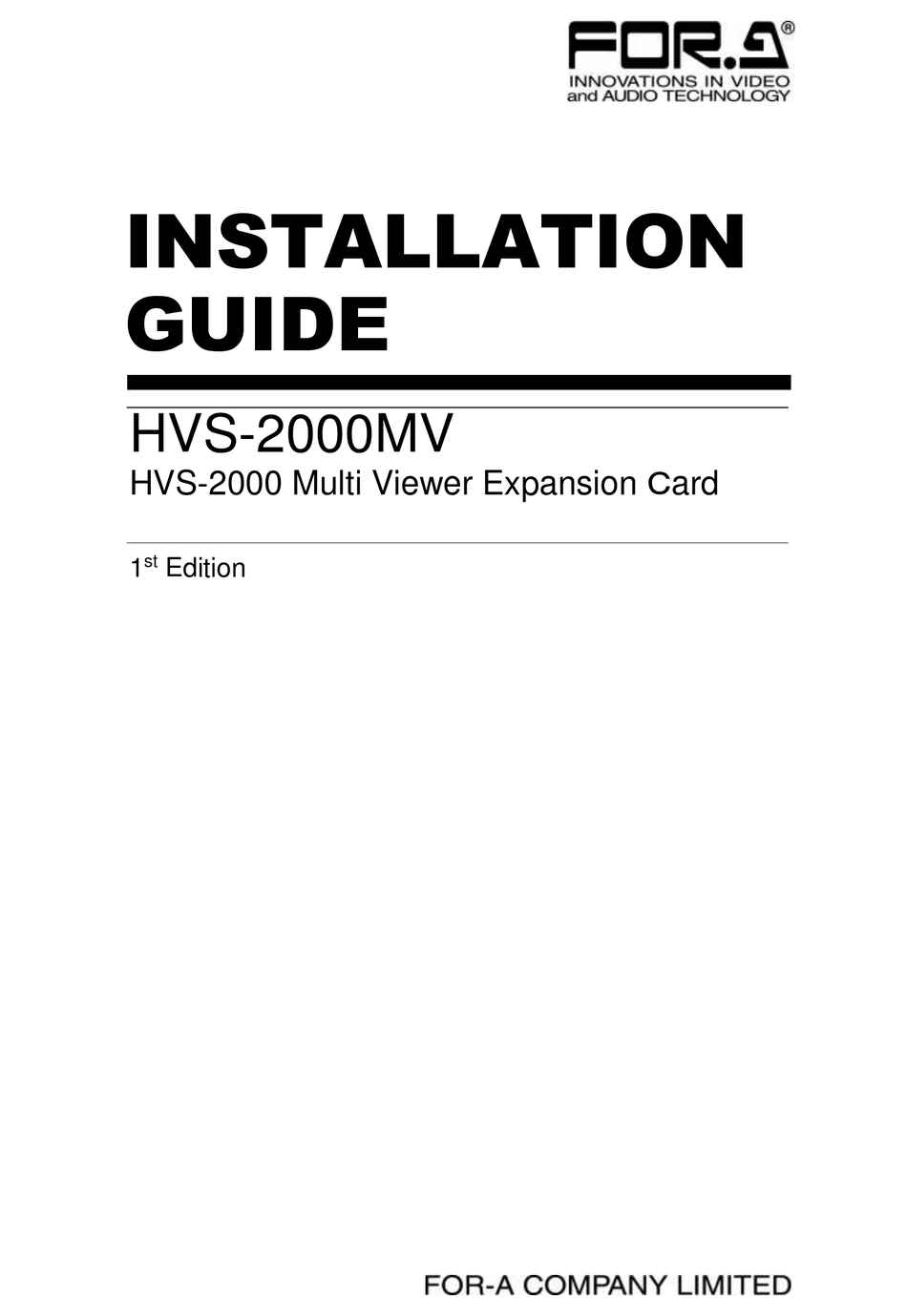 FOR A HVS 2000MV INSTALLATION MANUAL Pdf Download ManualsLib for-a-hvs-2000mv-installation-manual-pdf-download-manualslib